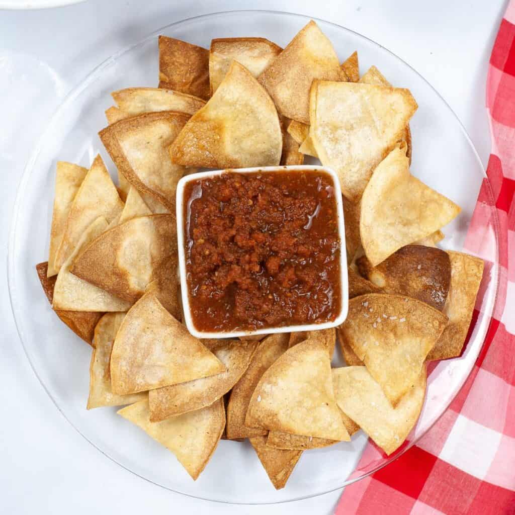 Air Fried Tortilla Chips (Homemade) - theairfryingdiva.com