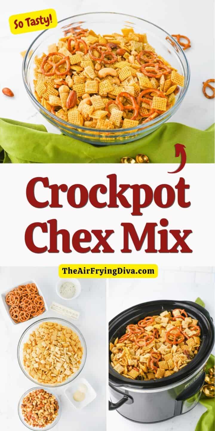 Crockpot Chex Mix Recipe - theairfryingdiva.com