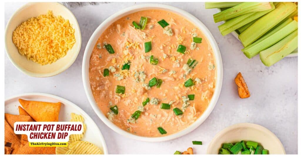 Instant Pot Buffalo Chicken Dip - theairfryingdiva.com