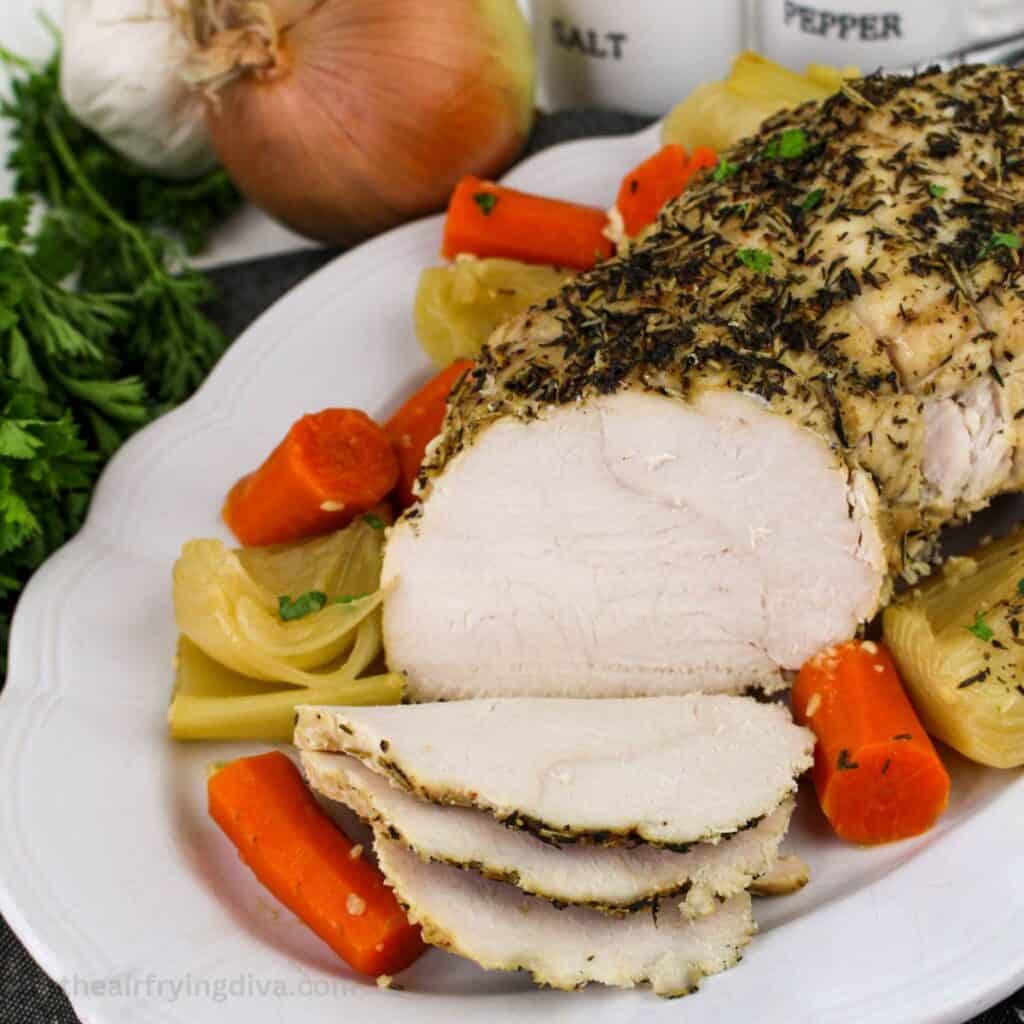 Dutch Oven Roasted Turkey Breast - theairfryingdiva.com