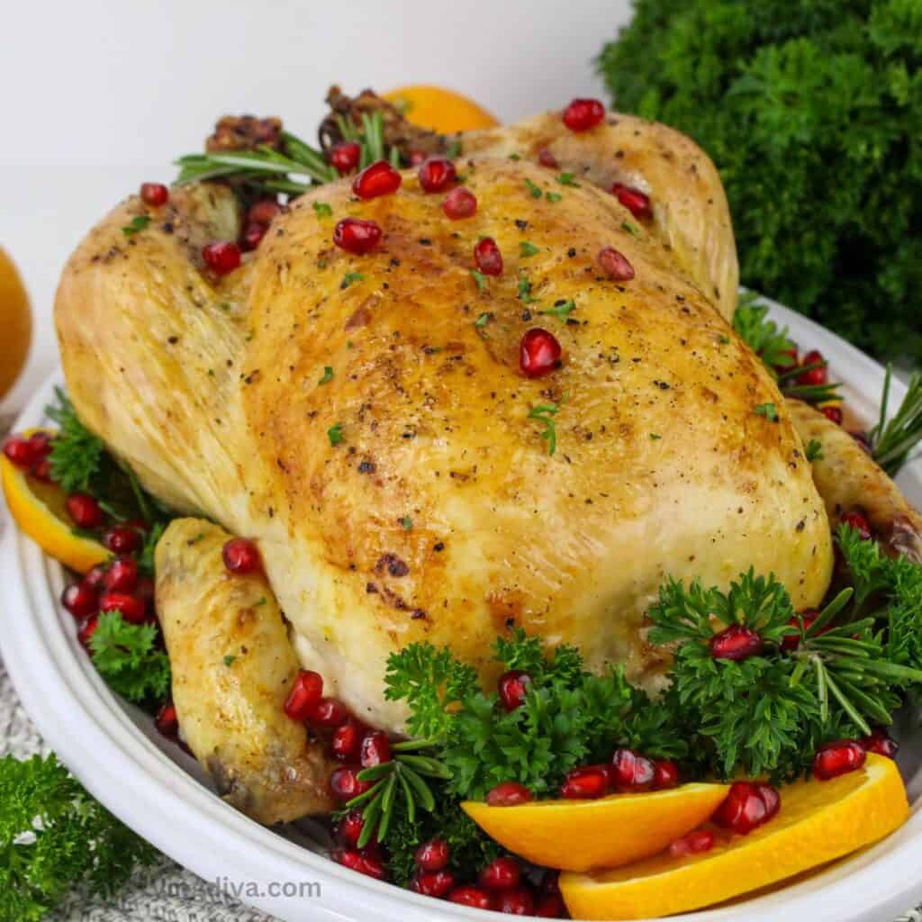 Pan Roasted Christmas Chicken Recipe - theairfryingdiva.com