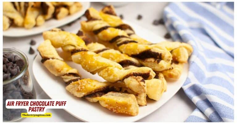Air Fryer Chocolate Puff Pastry Twists - theairfryingdiva.com