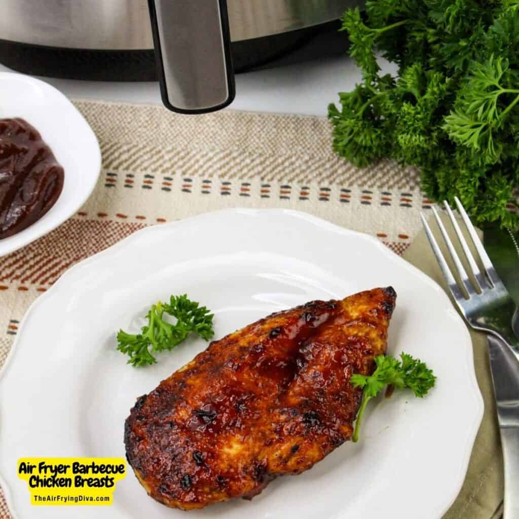 Air Fryer Barbecue Chicken Breasts - theairfryingdiva.com