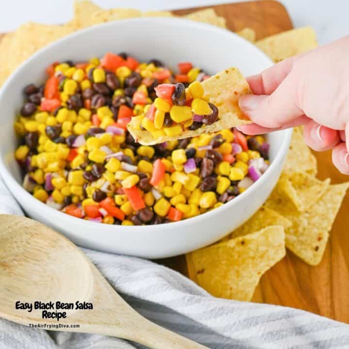Easy Black Bean Salsa Recipe - theairfryingdiva.com